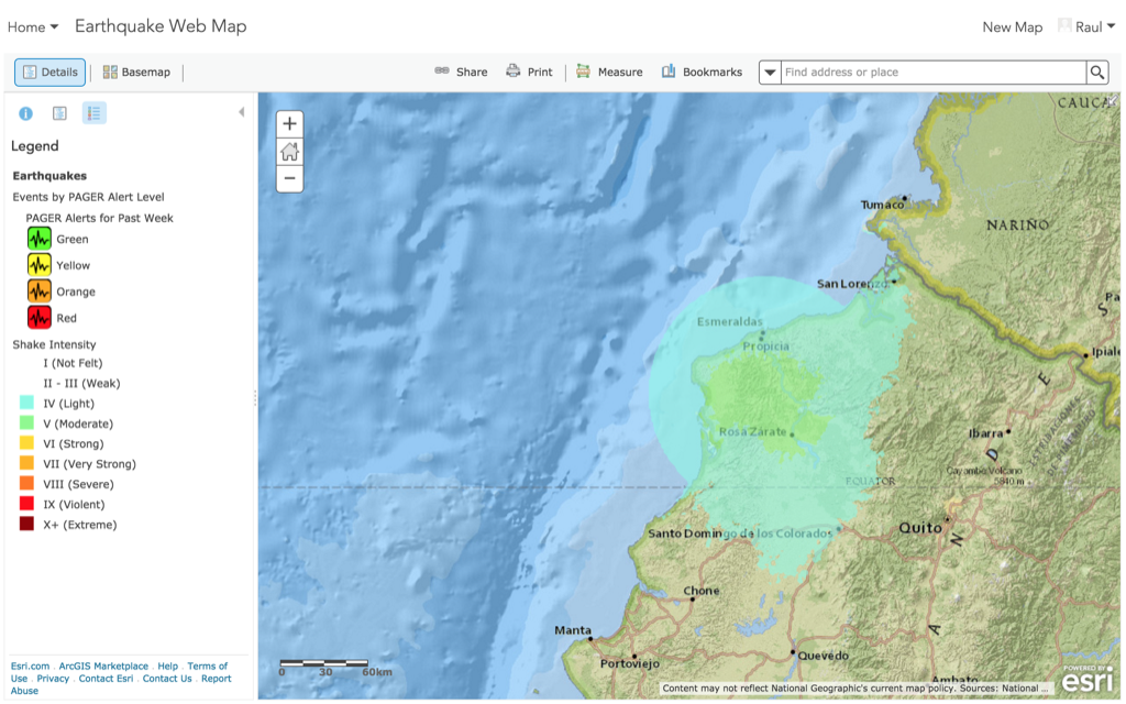 Especificación del web map - Plataforma ArcGIS
